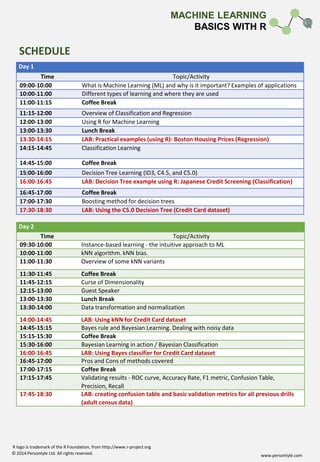 Course - Machine Learning Basics with R | PDF