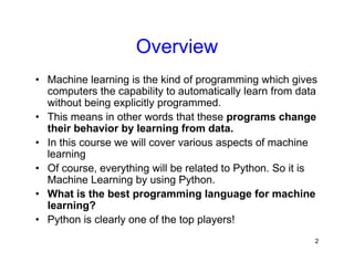 Machine learning by using python By: Professor Lili Saghafi | PPT