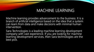 Machine Learning Development Services | PPT