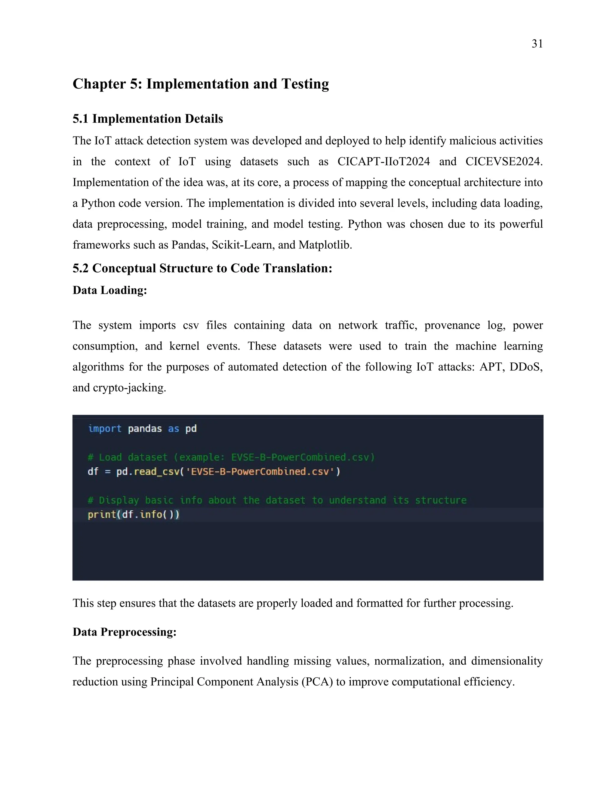 Machine Learning For Attack Detection On Iot Devicesdocx
