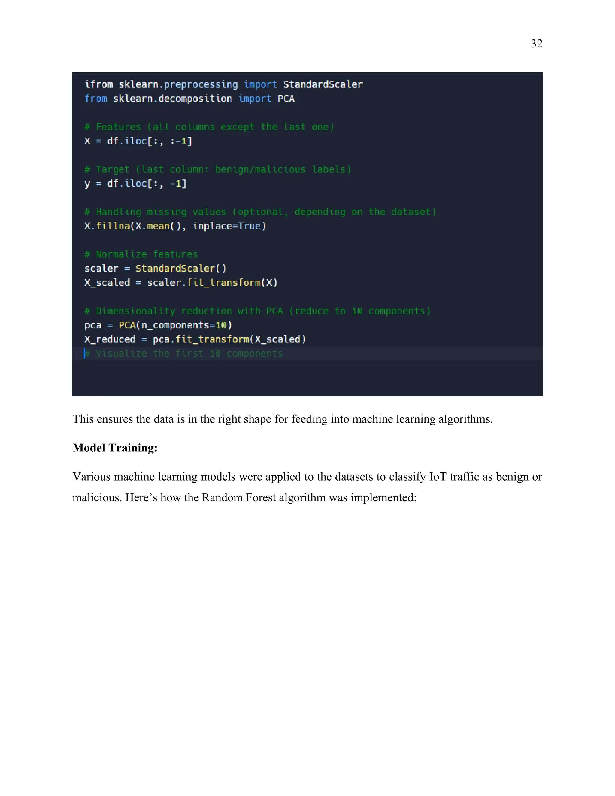 Machine Learning For Attack Detection On Iot Devicesdocx