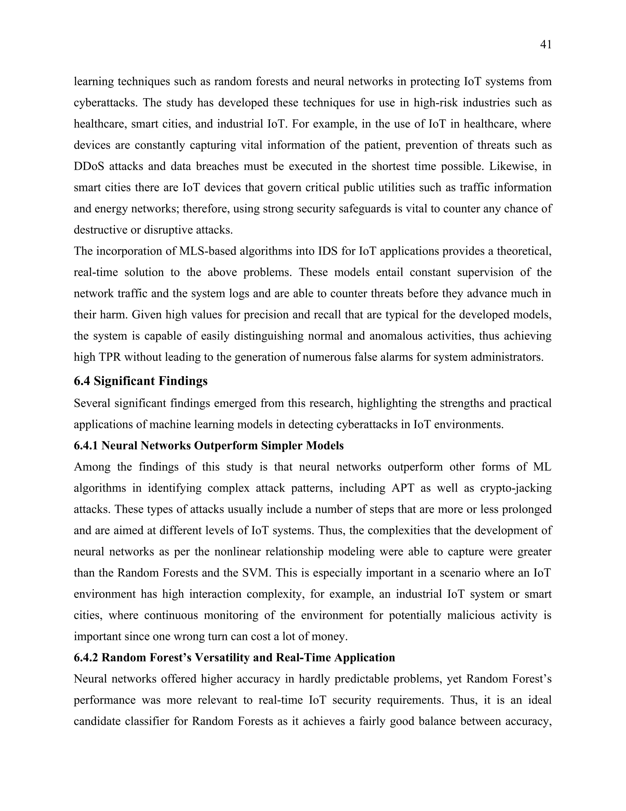 Machine Learning For Attack Detection On Iot Devicesdocx