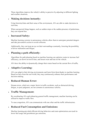 Machine Learning for Autonomous Vehicles | PDF | Technology Industry ...