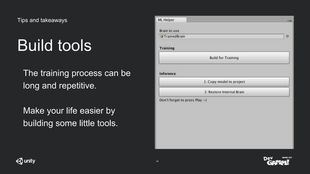 Machine Learning in Unity - How to give your game AI a real brain | PPT