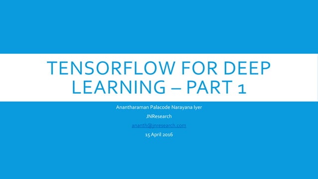 Overview of TensorFlow For Natural Language Processing