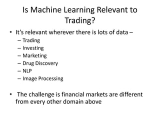 Machine learning for trading | PPTX