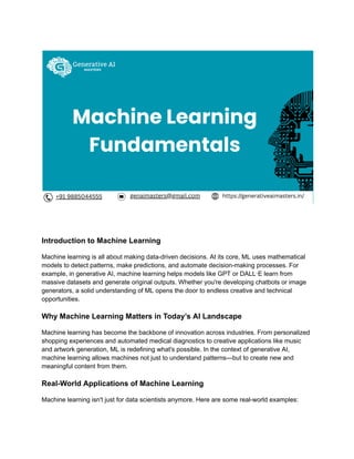 Machine Learning Fundamentals.pdf - jntu | PDF
