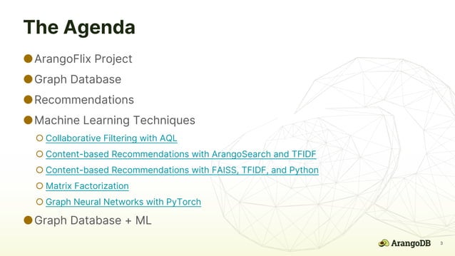 Machine Learning + Graph Databases for Better Recommendations | PPT