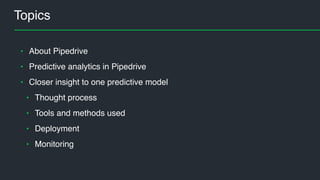 Machine learning in action at Pipedrive | PPT