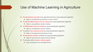 Machine Learning in Agriculture Module 1 | PPTX