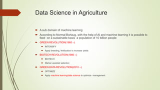 Machine Learning in Agriculture Module 1 | PPTX