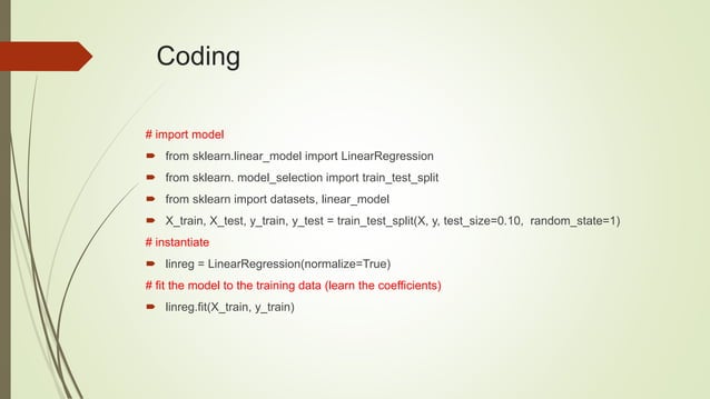 Machine Learning in Agriculture Module 3: linear regression | PPTX