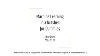 Machine learning in a nutshell for dummies | PPT | Free Download