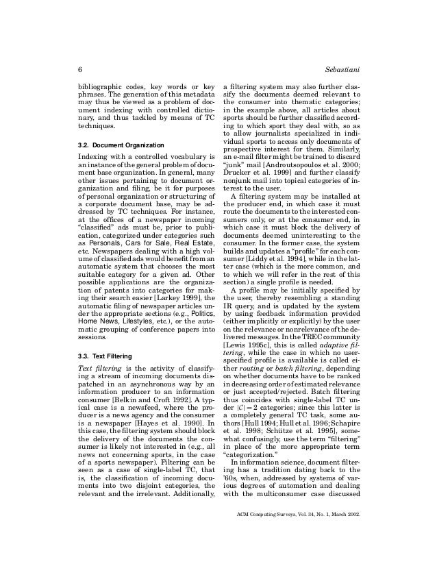 Machine Learning In Automated Text Categorization
