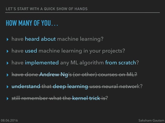 Machine Learning in Computer Vision | PPT