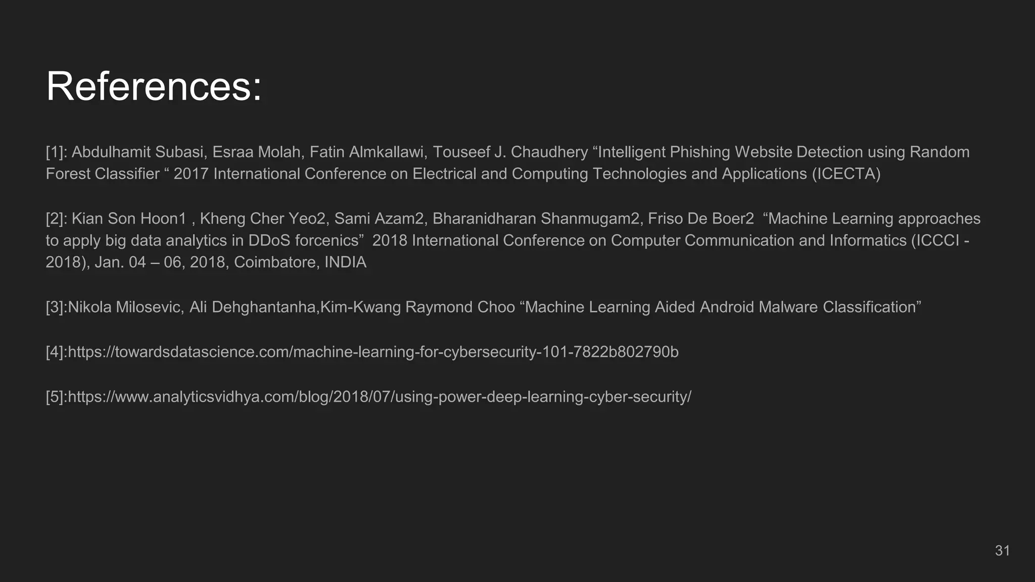 Machine learning in Cyber Security | PPTX