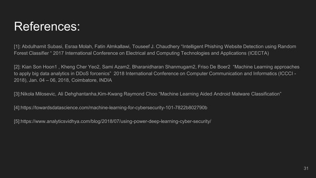 Machine learning in Cyber Security | PPTX