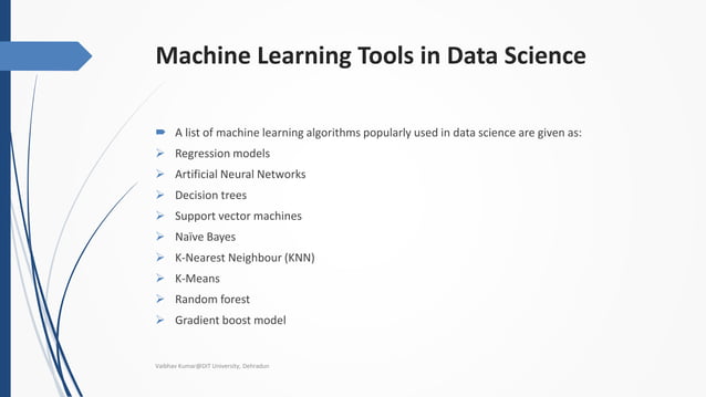 Machine learning in Data Science | PPTX