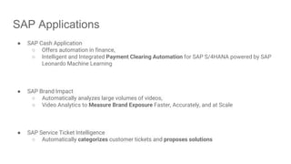 Machine Learning Algorithms in Enterprise Applications | PPT