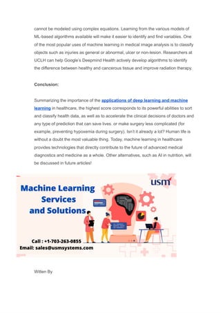 Machine learning in medical sector | PDF