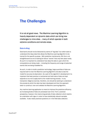 Machine Learning In The Mining Services Sector | PDF