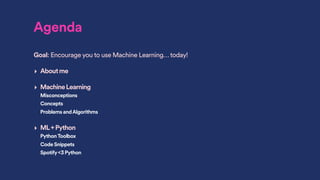 Machine Learning in Python - PyLadies Stockholm | PPT