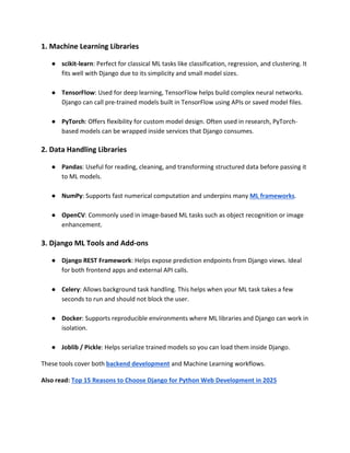 Integrating Machine Learning with Django: A Practical Guide | PDF