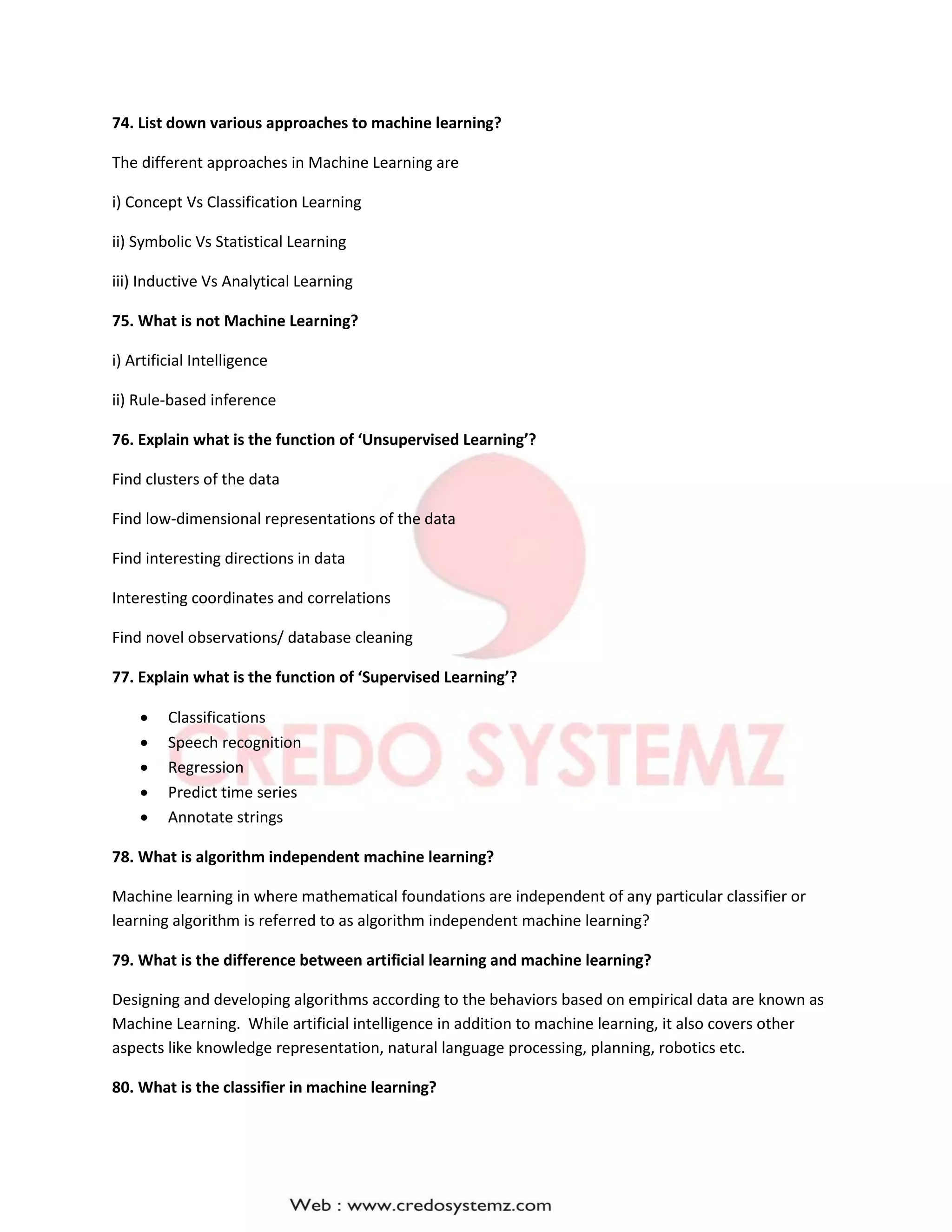 Machine learning interview questions and answers | PDF | Computing | Technology & Computing