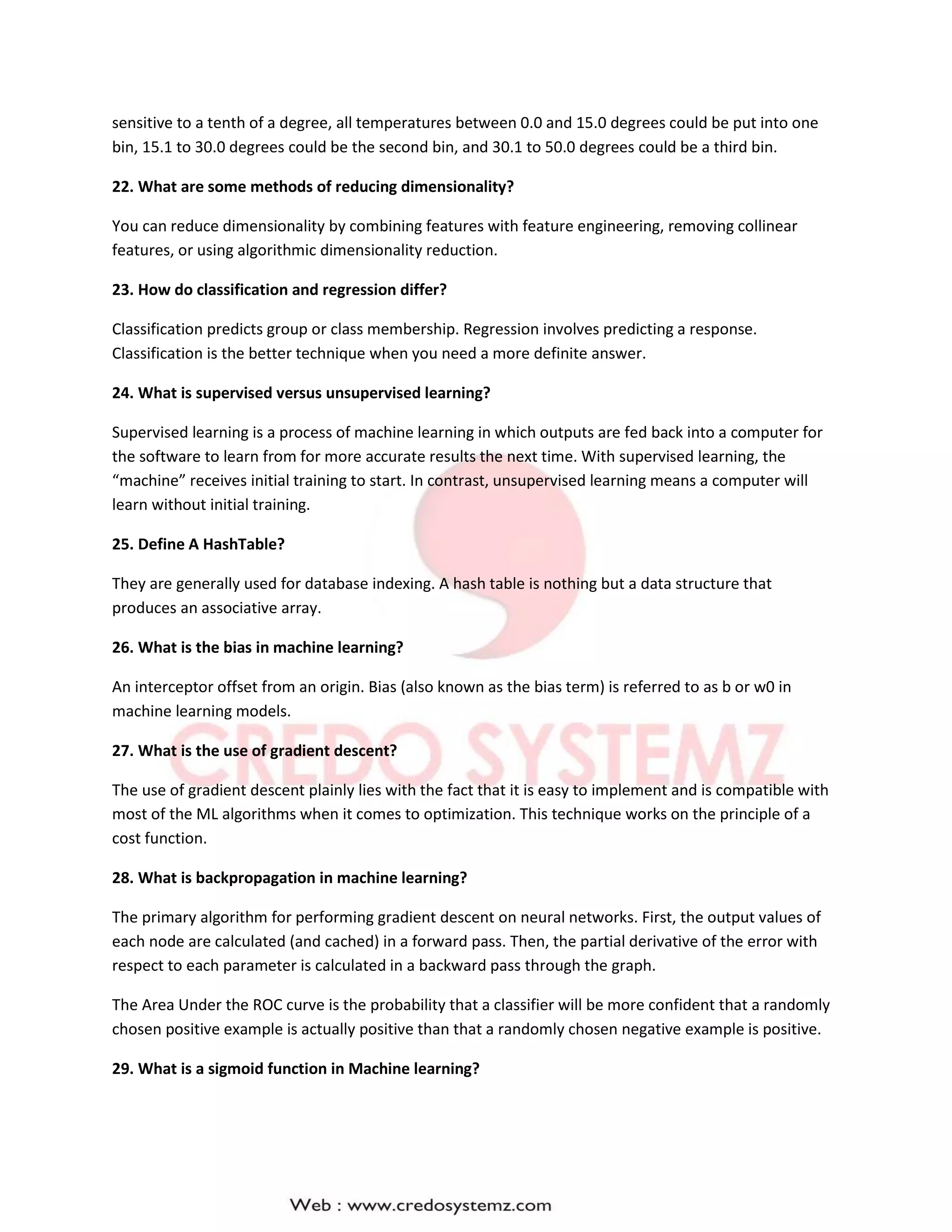 Machine learning interview questions and answers | PDF | Computing | Technology & Computing