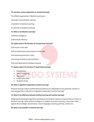 Machine learning interview questions and answers | PDF | Computing | Technology & Computing