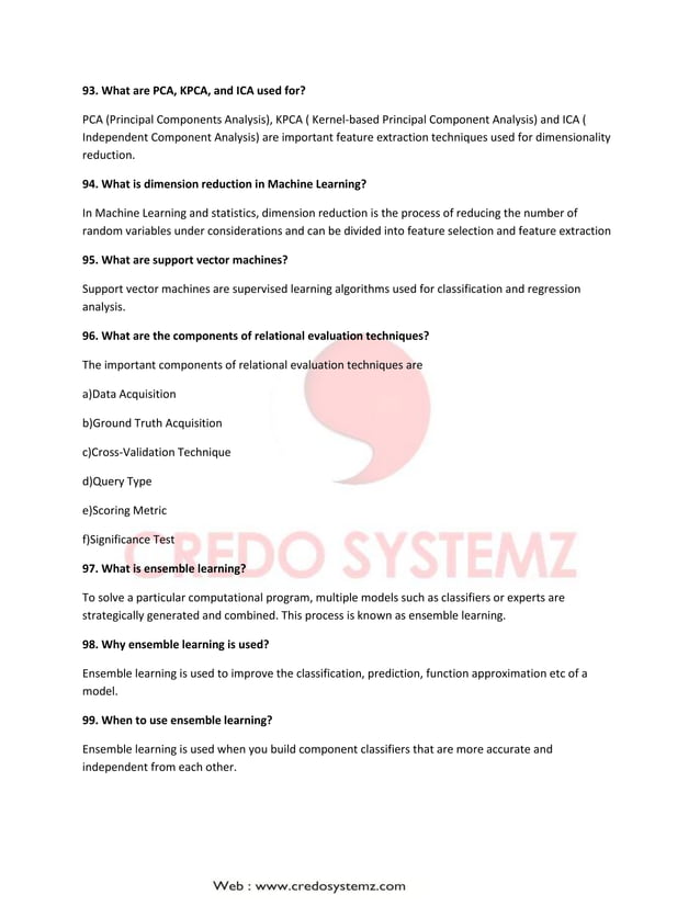 Machine Learning Interview Questions And Answers Pdf Computing Technology And Computing