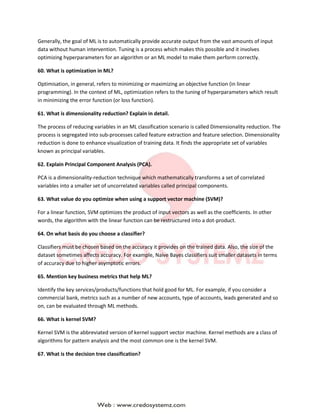 Machine learning interview questions and answers | PDF | Computing | Technology & Computing