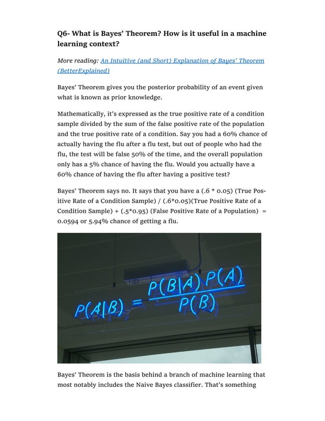 Machine Learning Interview Questions Answers | PDF