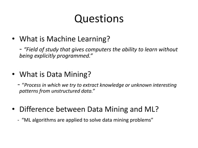 Machine learning interviews day1 | PPTX