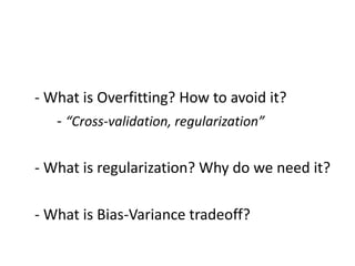 Machine learning interviews day1 | PPT