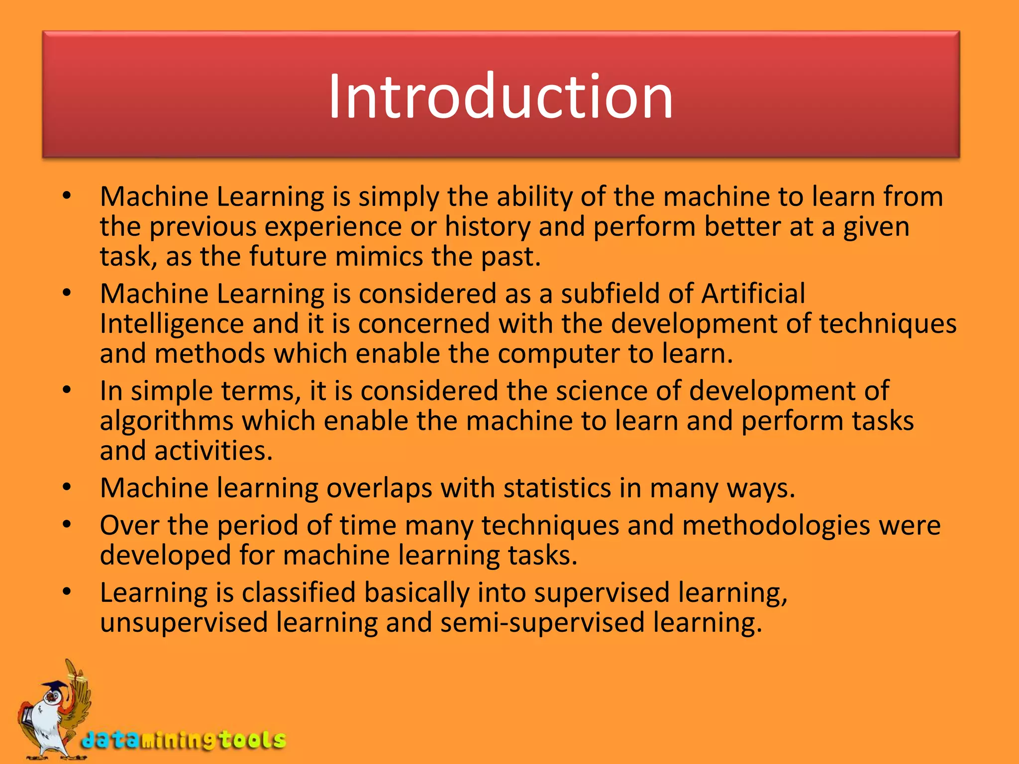 Machine Learning Introduction Ppt 