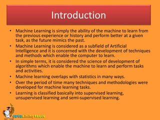 Machine learning Introduction | PPT