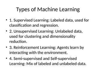PowerPoint presentation on Introduction to Machine Learning | PPTX
