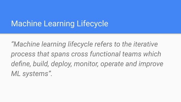 Machine learning life cycle | PDF