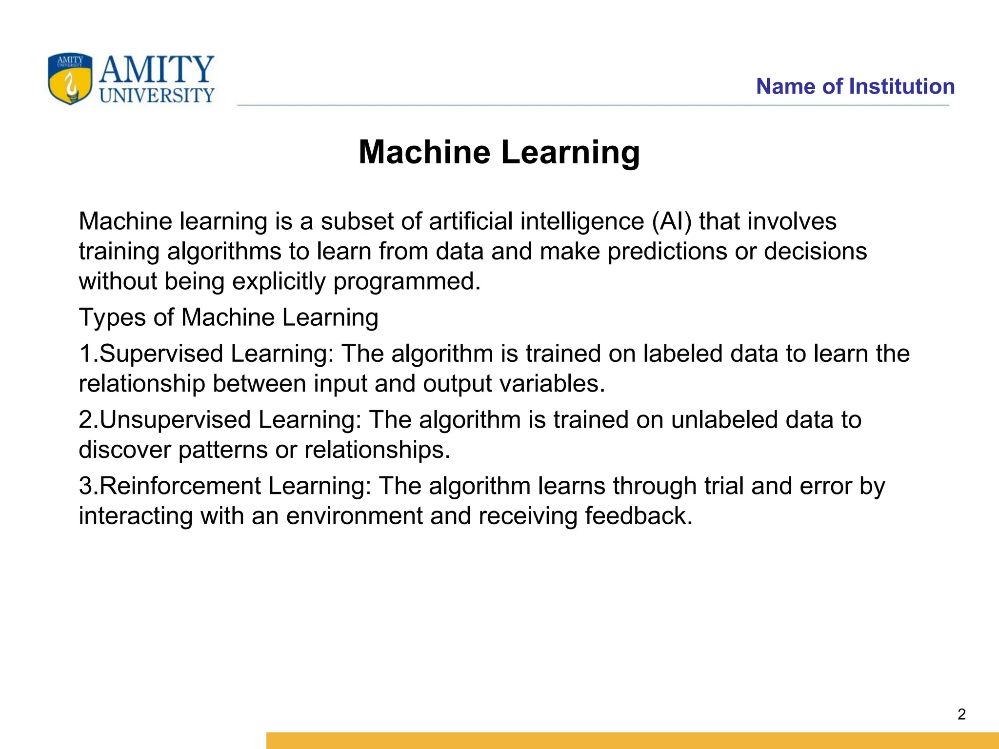 Machine Learning M1A.ppt for supervise and unsupervise learning | PPT