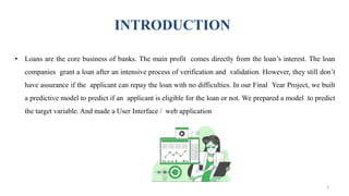 Machine Learning mini 6thsem. loan elegibity prediction.pptx