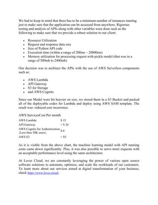 Machine Learning Model as API with AWS Serverless- Loves Cloud | PDF