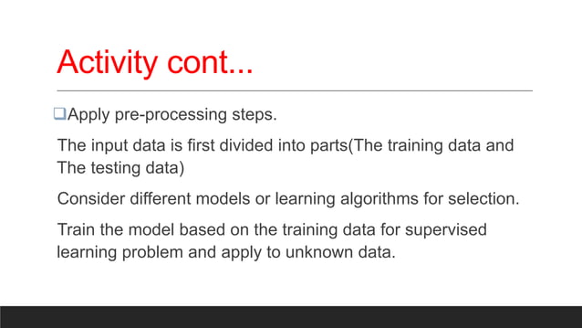 Machine learning module 2 | PPT