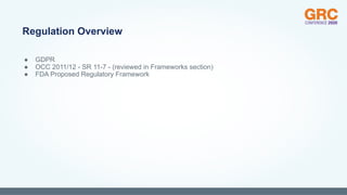 GRC 2020 - IIA - ISACA Machine Learning Monitoring, Compliance and ...
