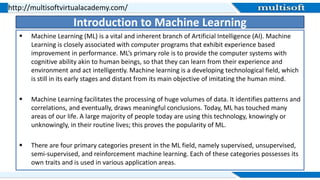 Machine learning online courses | multisoft virtual academy | PPT