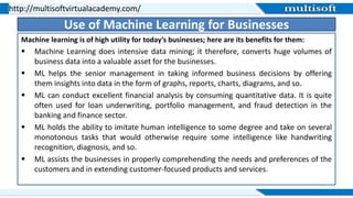 Machine learning online courses | multisoft virtual academy | PPT