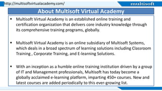 Machine learning online courses | multisoft virtual academy | PPT