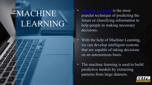 Machine learning overview | PPTX | Programming Languages | Computing