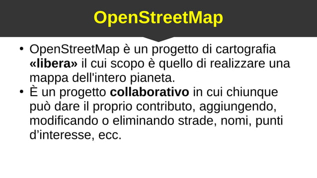 Machine learning per OSM (OpenStreetMap) | PPT
