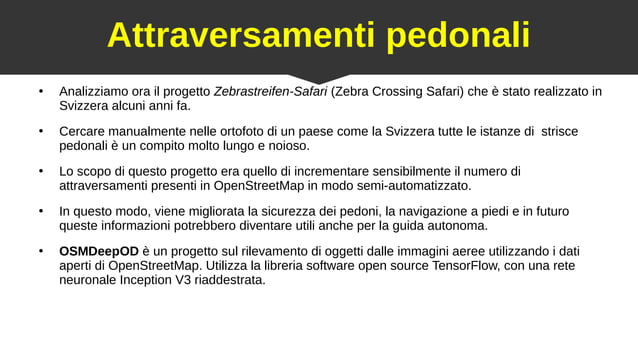 Machine learning per OSM (OpenStreetMap) | PPT